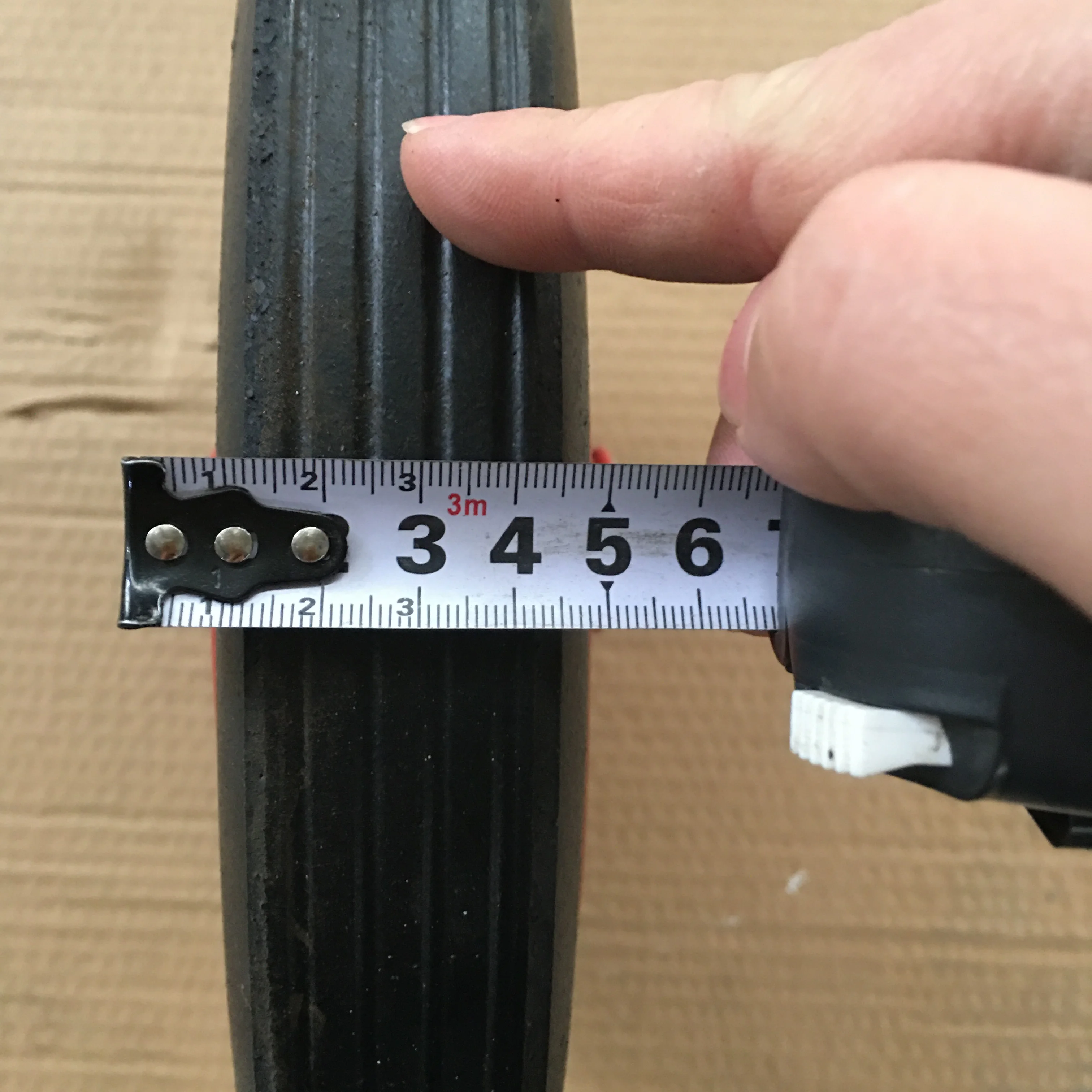 Rubber Caster Tire Wheel Puncture Proof Solid Black Industry Provided ...