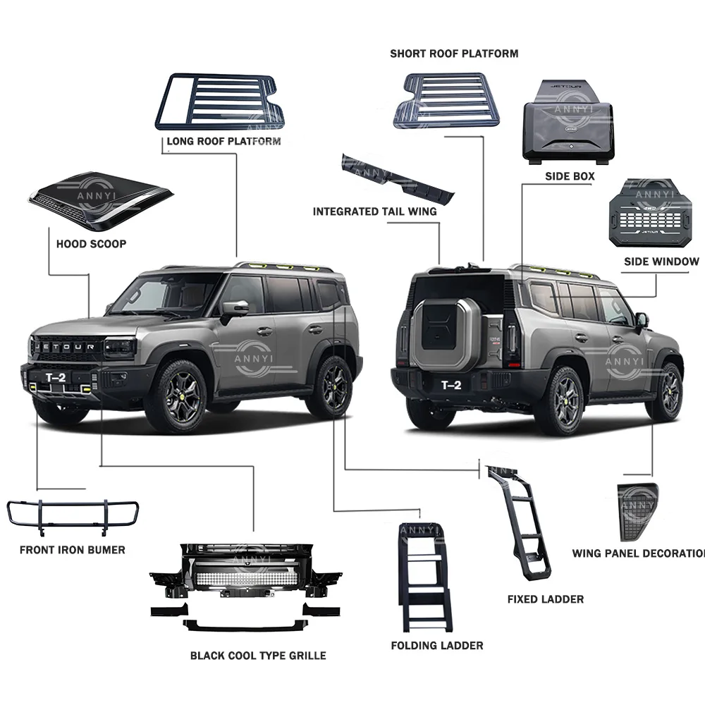 Wholesale 2024 High Quality All Car Modified Parts for Jetour T2 Traveller