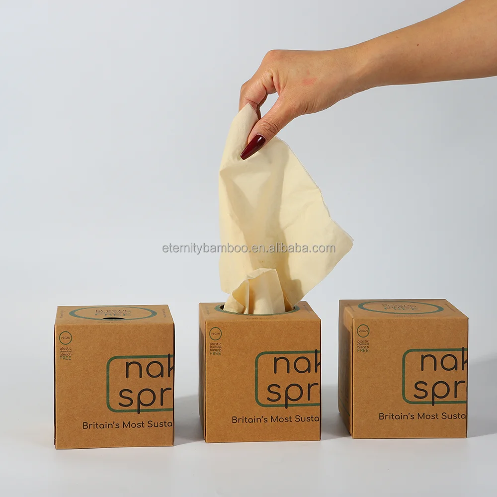 Customized Sheets Facial Tissue Box 150 Sheets 2 Ply/3ply Unbleached ...