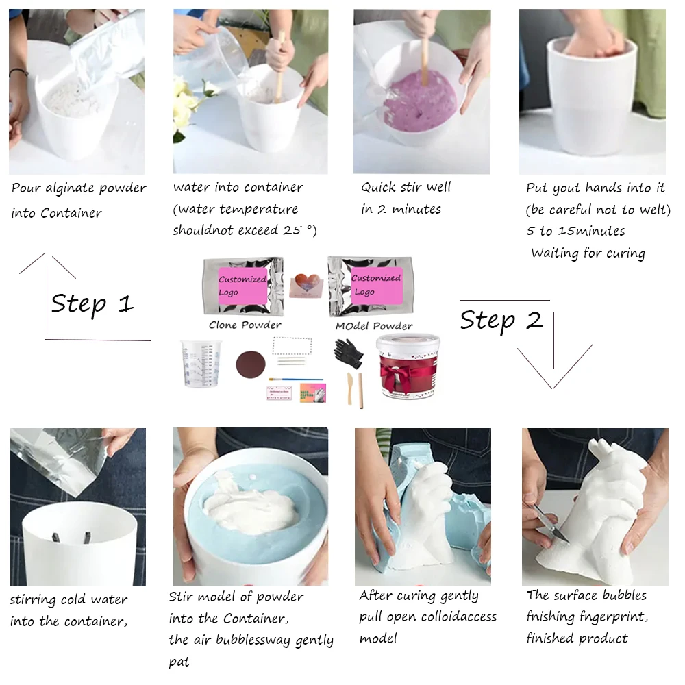 Air Dry Foam Clay Cast Molding Hand Holding Mold Craft 3d Diy Casting ...