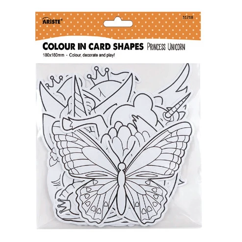 31713-18 Diy Kids Craft Colour-in Card Cartoon Shape Painting Card ...