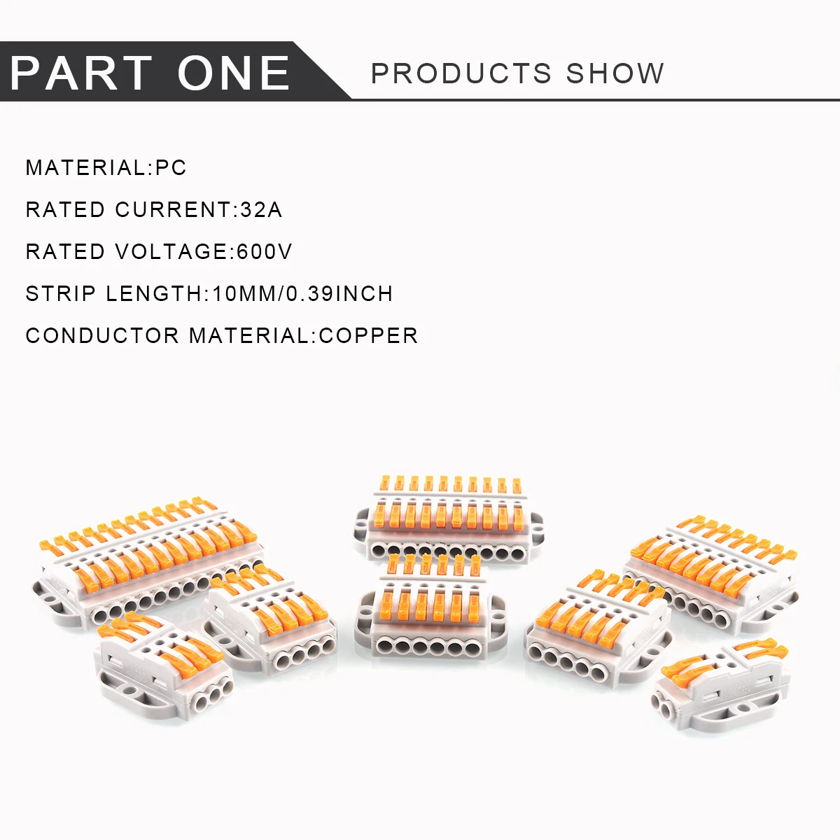 Universal Terminals Block Plug-in Electrical Wire Connector 222-415 Spl ...