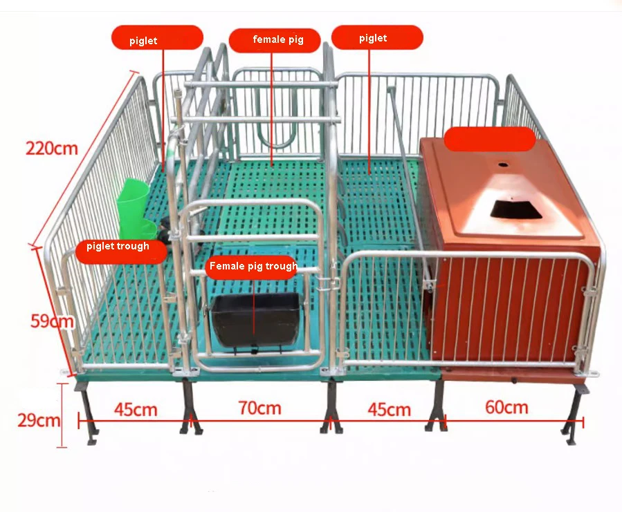 Pig Farm Equipment Stall System Farrowing Crate Pig Farrowing Pen For ...