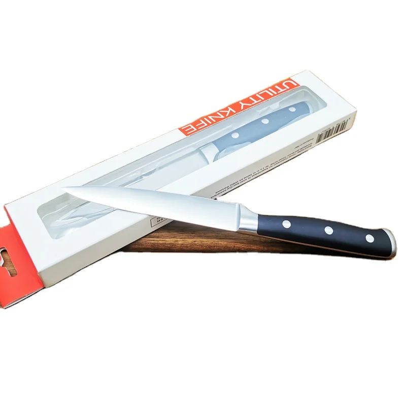 5" Utility Knife Navaja Multiusos With Black Abs Forged Handle ...