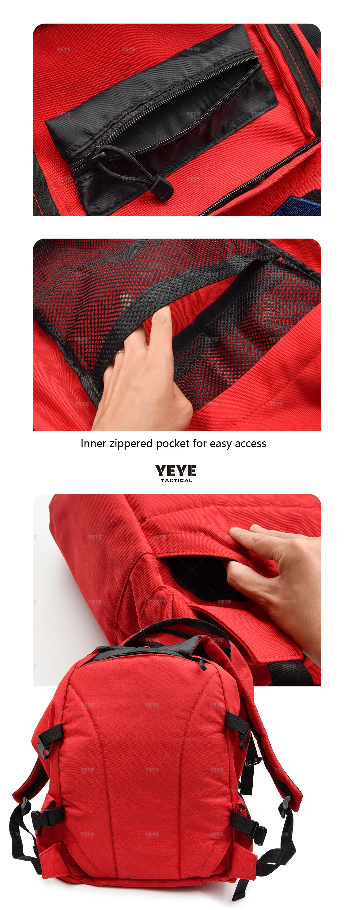 Ambulance High-capacity Adjustable Red Shoulder Strap Tactical Medical ...