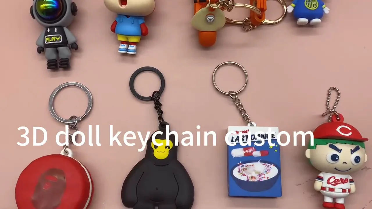 Cartoon Characters 2d Soft Rubber Key Chain Pvc Silicone Car Gift ...