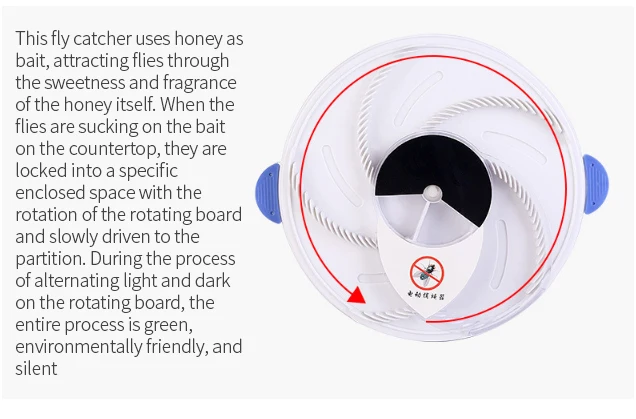 Home USB Interface Fly Killer - Fully Automatic Rotary Fly Catcher