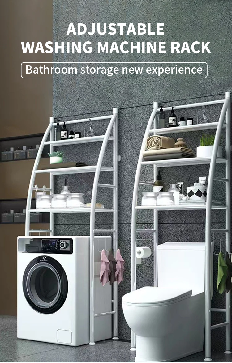 3 Layer Bathroom Stand Organizer Shelf Washing Machine Storage Shelves ...