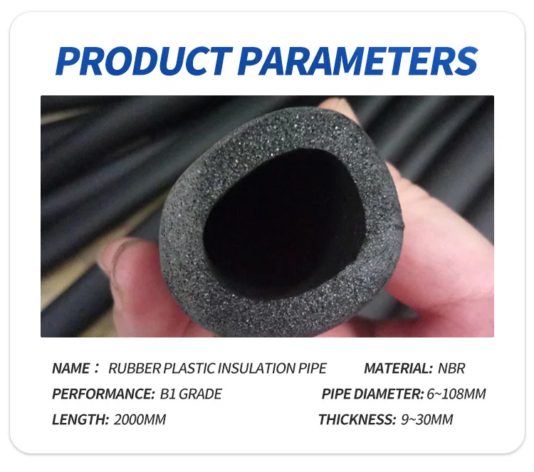 Flexible Elastomeric Closed Cell Tube Rubber Foam Insulation Pipe Air ...