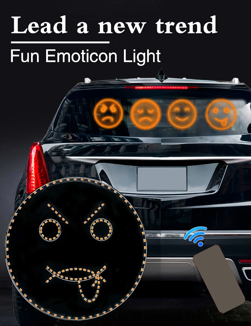 Factory Car Decoration Middle Finger Led Light With Transparent Shell ...