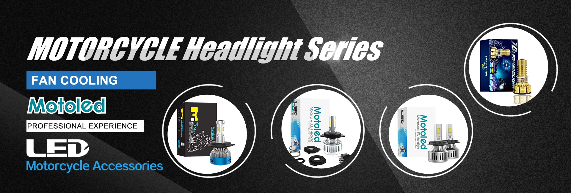 MOTOLED Motorcycles Lighting 50W 5000LM LED Motorcycle Headlight Super ...