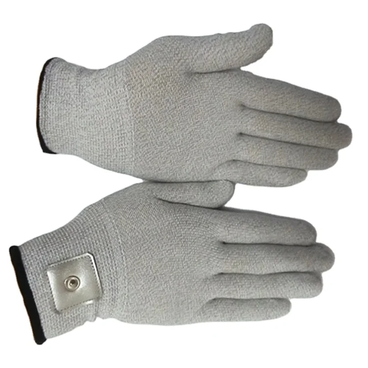 Conductive Silver Fiber Tens/ems Electrode Therapy Gloves+socks+wrist ...