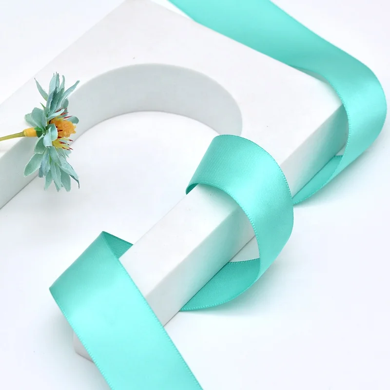 Yama Factory Double Face Light Green Satin Mint Green Ribbon Roll 100 ...