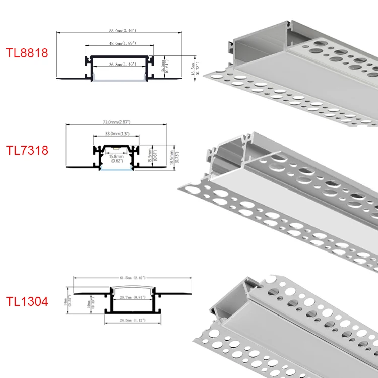 Hot Sale Recessed Seamless Plaster Ceiling LED Channel
