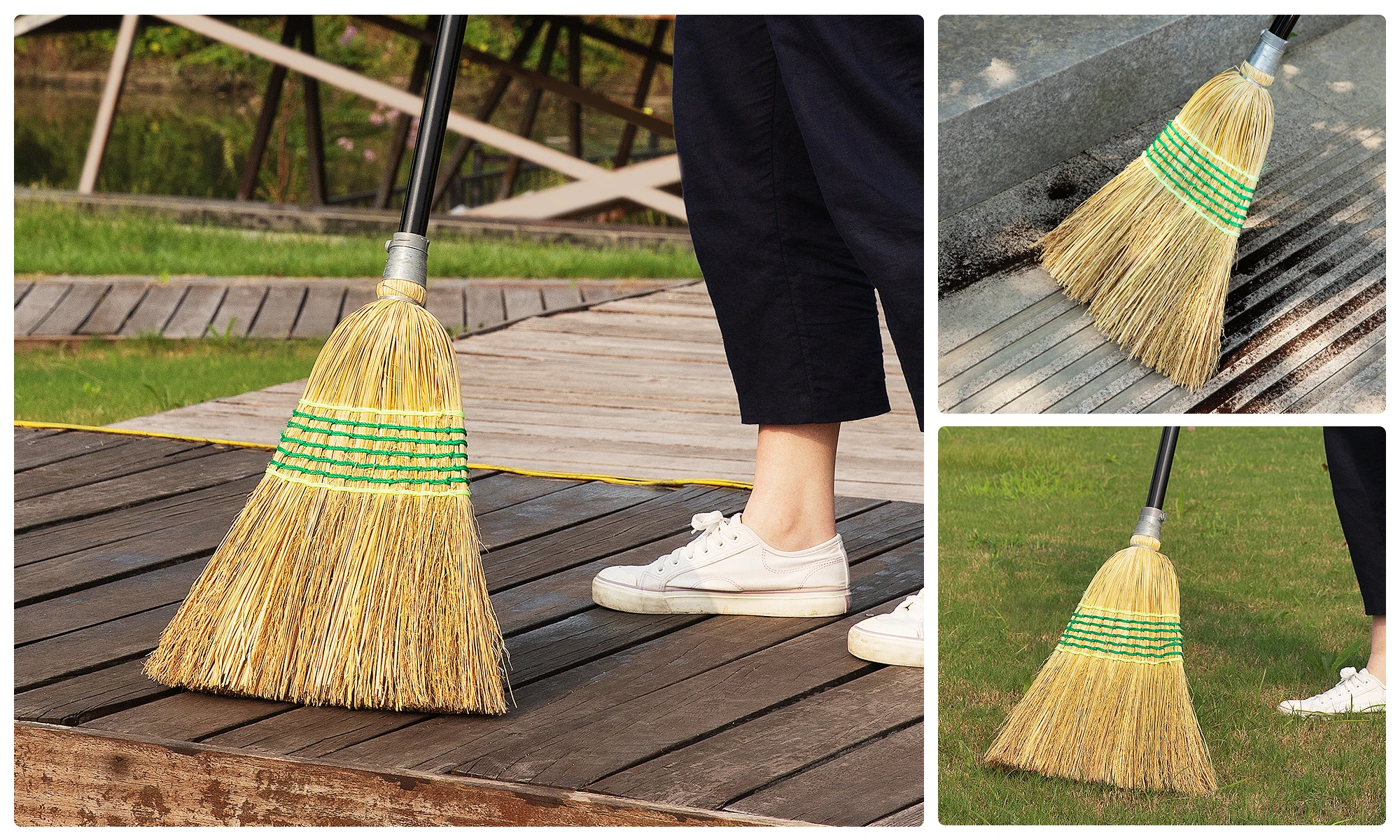Jesun Outdoor Heavy-Duty Corn Broom - Eco Friendly