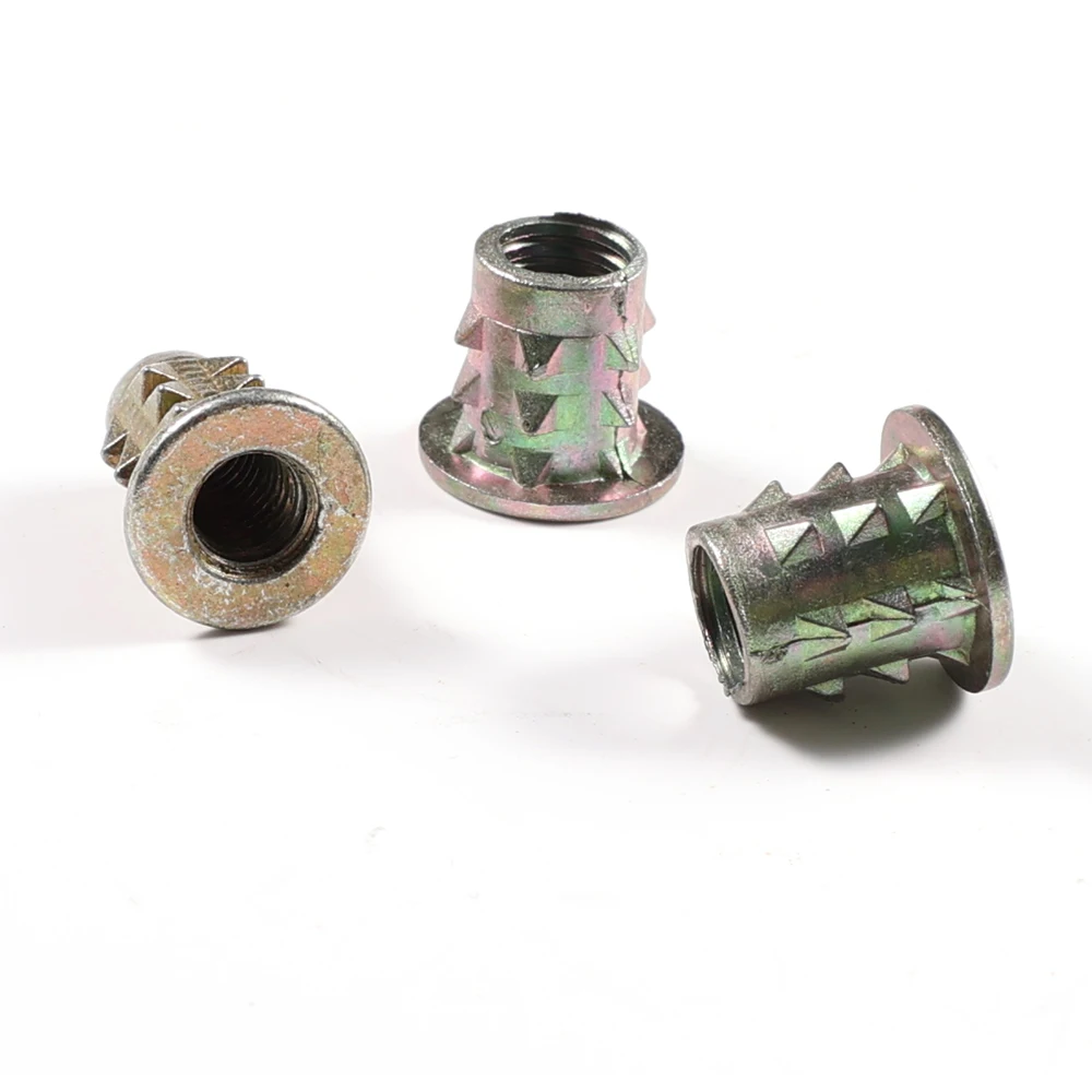 M3 M4 Threaded Inserts M5 Brass Steel Self Tapping Wooden Thread Insert ...