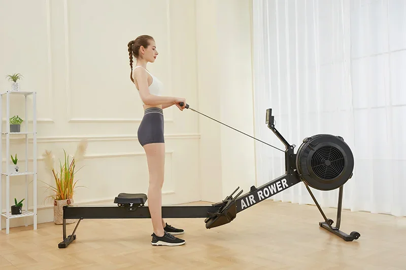 Indoor Air Resistance Rowing Machine For Gym 10 Level Adjustable - Buy ...