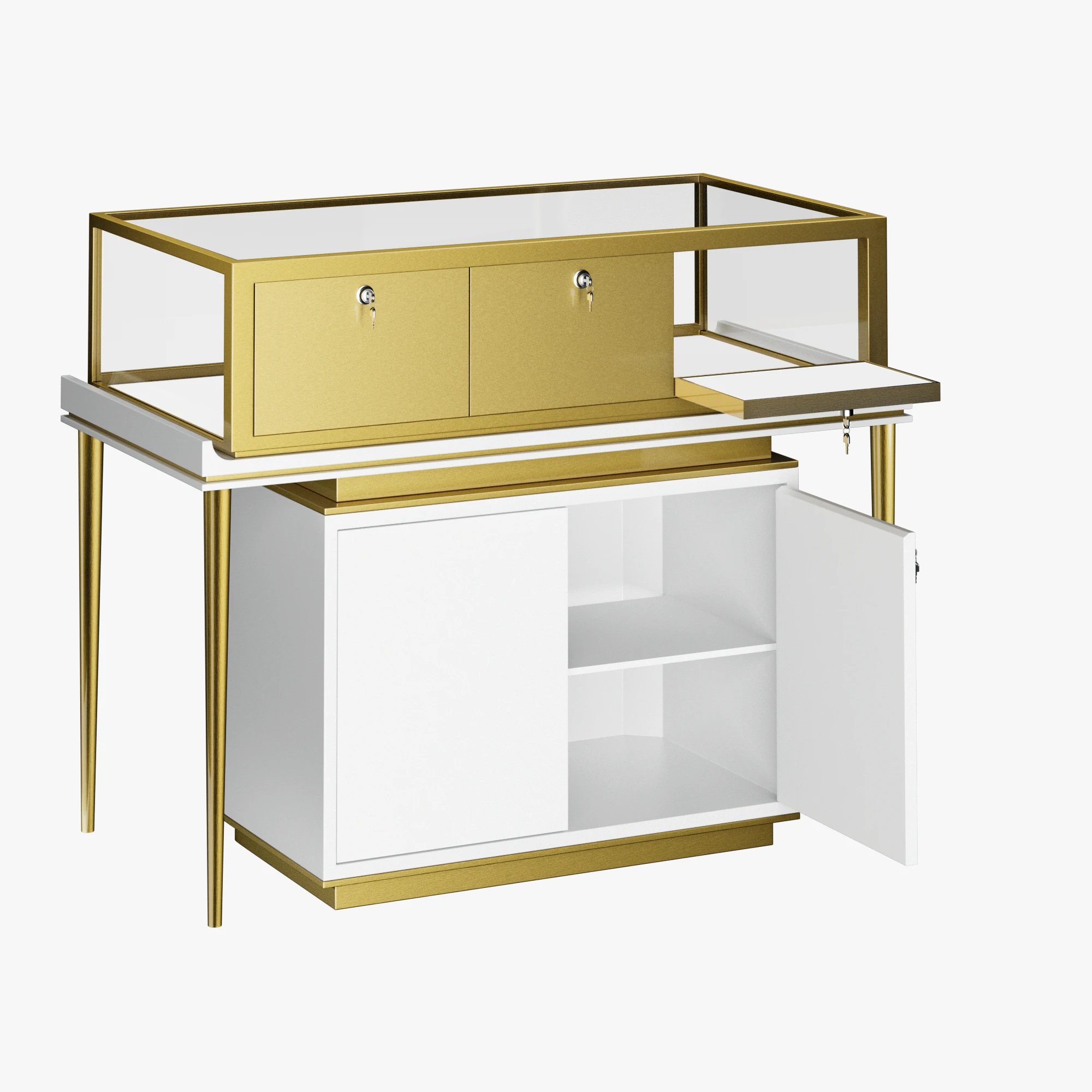 Glass Jewelry Showcase - Elegant Display Solutions