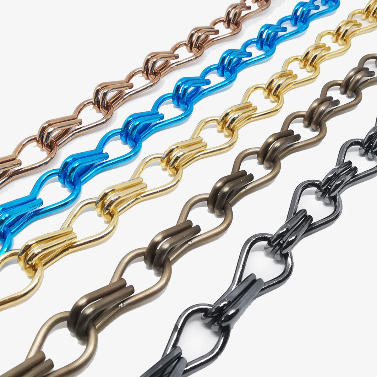 Custom Colored Metal Aluminum Double Hook Chain Door Curtain Chain for ...
