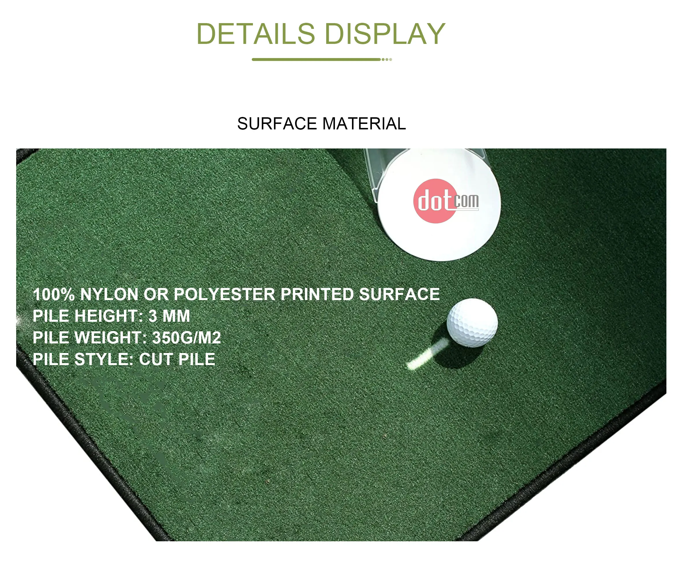 Indoor Driving Range 3 In 1 Golf Practice Training Mat Golf Putter ...