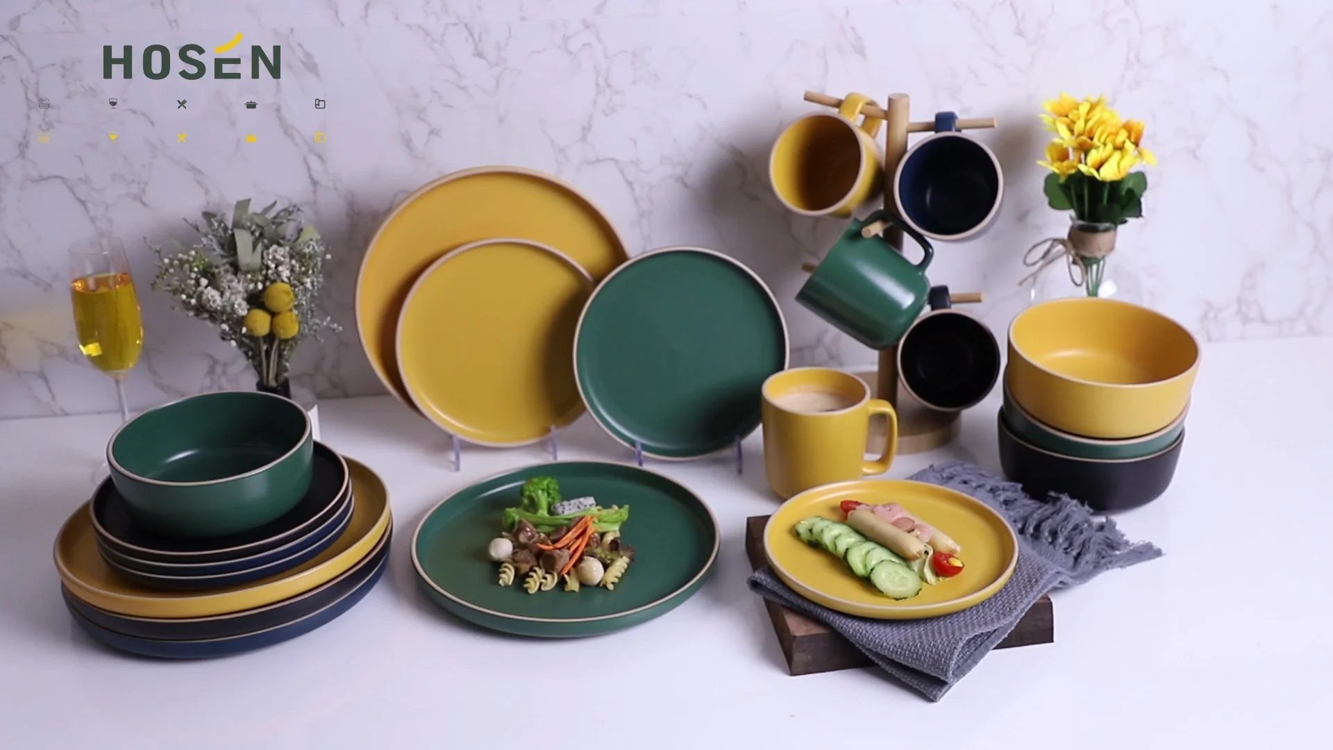 16pcs Chaozhou Good Quality Restaurant Ceramic Fine China Customize Dinnerware Sets Kitchenware ...