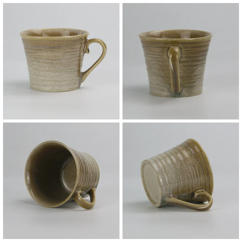 Reactive Color Glazed Ceramic Mug Stoneware Coffee Cup Tea Cup Retro ...