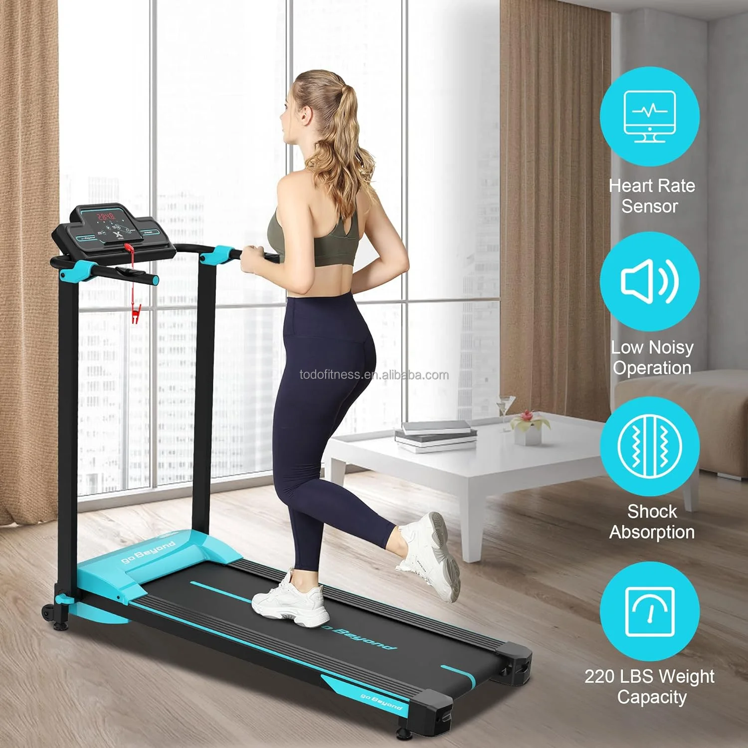 Folding Treadmill,3hp Foldable Treadmill With Led Display,Space Saving ...