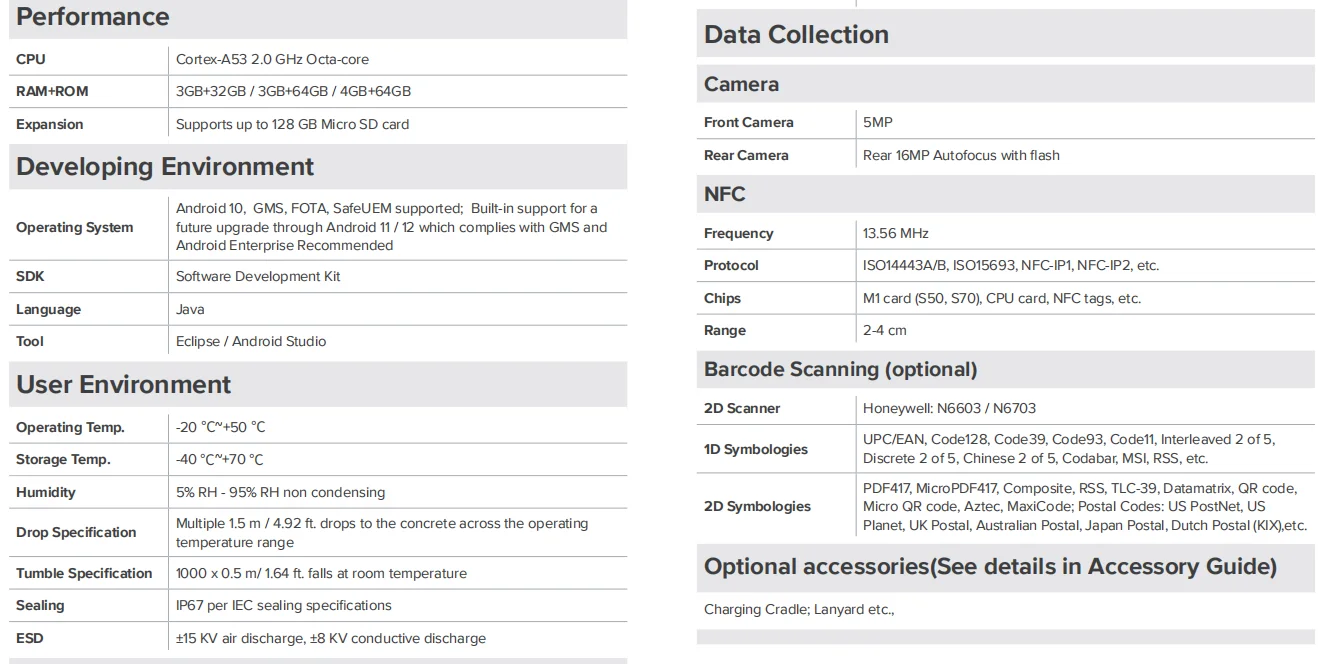 Chainway C66 Qualcomm Snapdragon 662 Octa-core 1d/2d Barcode Scanner ...
