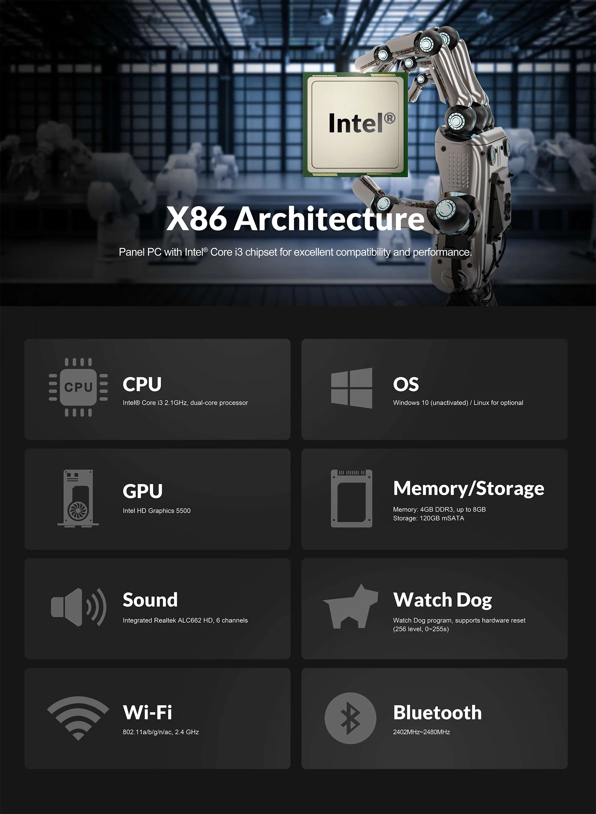 Ip64 Front Panel Lilliput 15.6 Inch Industrial Computer Pc-1560 Touch ...