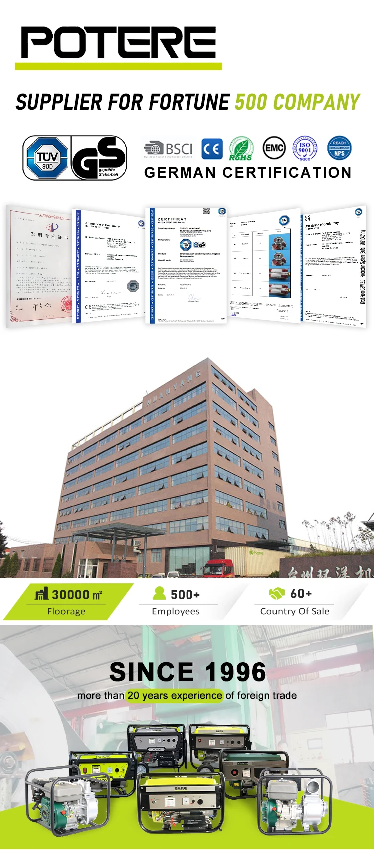 Potere 6kw 6.5kw 220v 15 /s 25l Generator Prices Electricity Generation ...