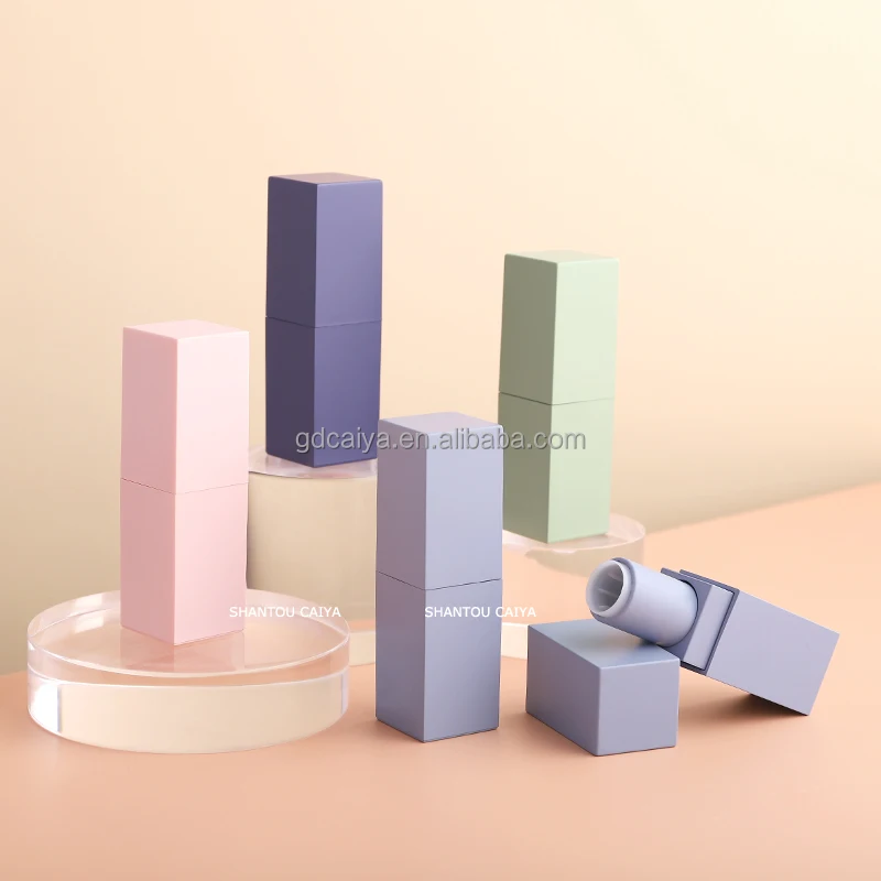 Refillable Pink Square Lipstick Containers - Luxury Cosmetics Packaging