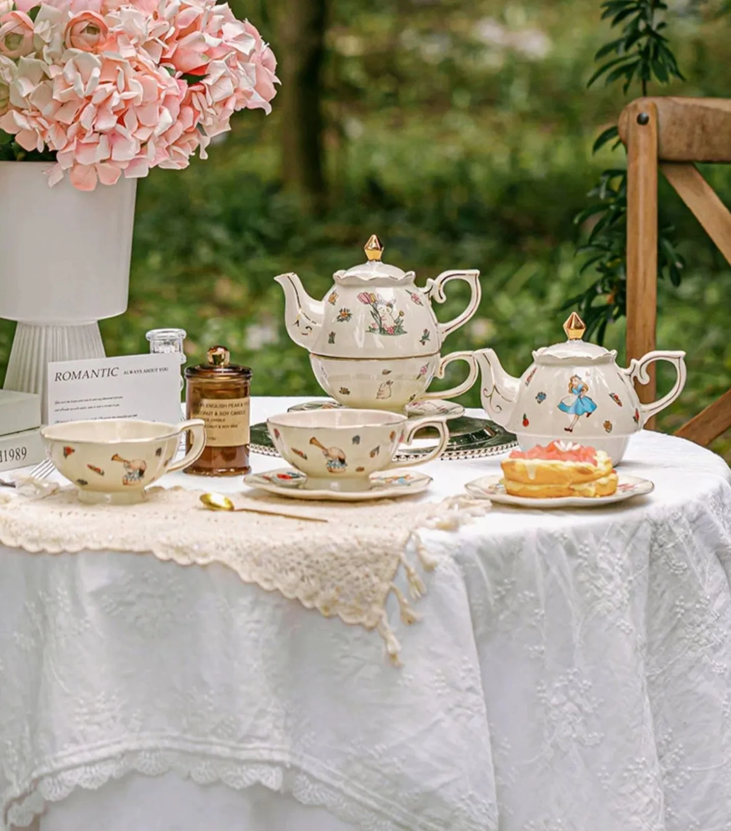 New Design Lovely Style Tea Set Tea For One Fine Bone China Tea Pot ...