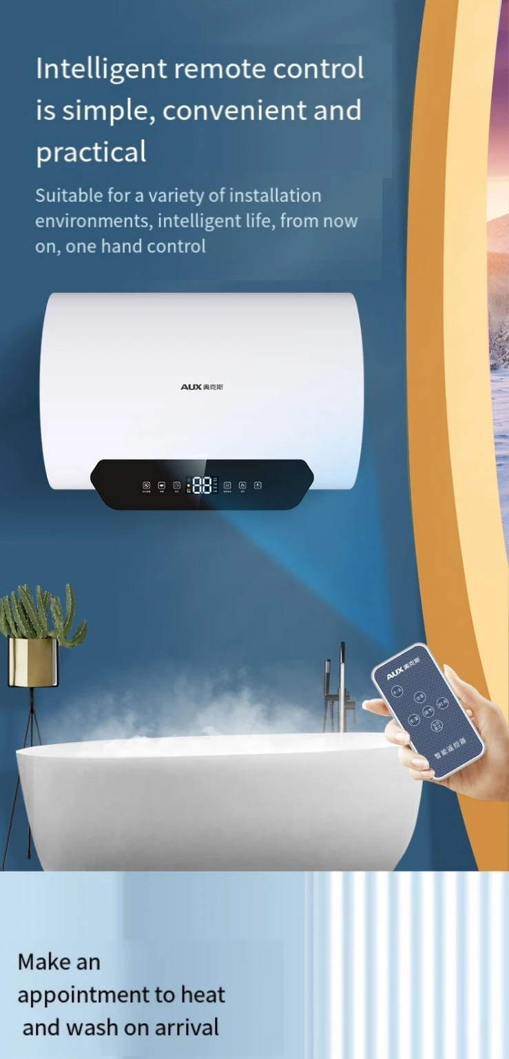 Auto-protection Tankless Electric Water Heater Led Display 80l Electric ...