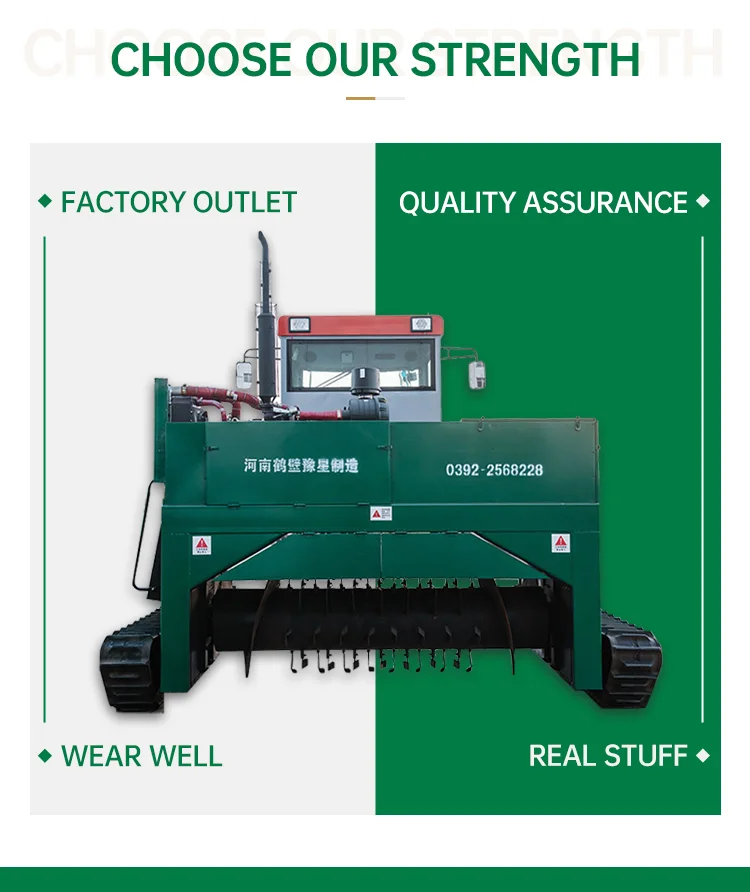 Tractor Compost Windrow Turner Self-propelled Compost Turning Machine ...
