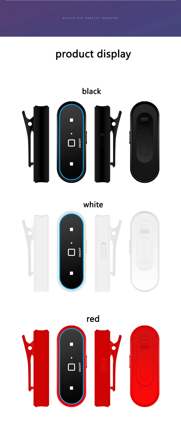 Radio Walkie Talkie Children's Mini Pager Light and Thin Ear-hook Clip ...