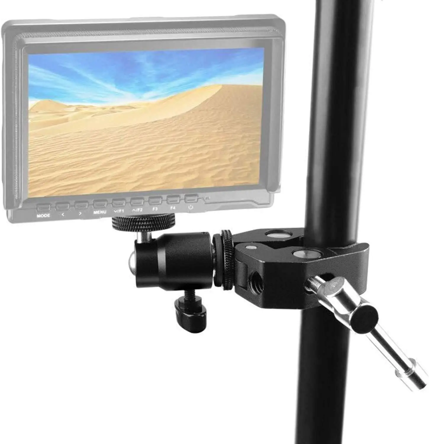 Photography LCD Field Monitor LED Light Flash Microphone Metal Super ...