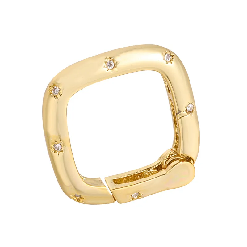 U Shape Jewelry Clasp Keychain Accessories Gold-plated Star Inlaid ...