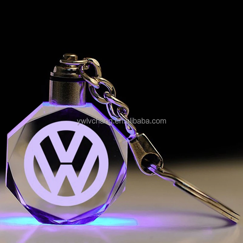 Custom Car Logo Keychain - Laser Engraved Crystal Key Holder