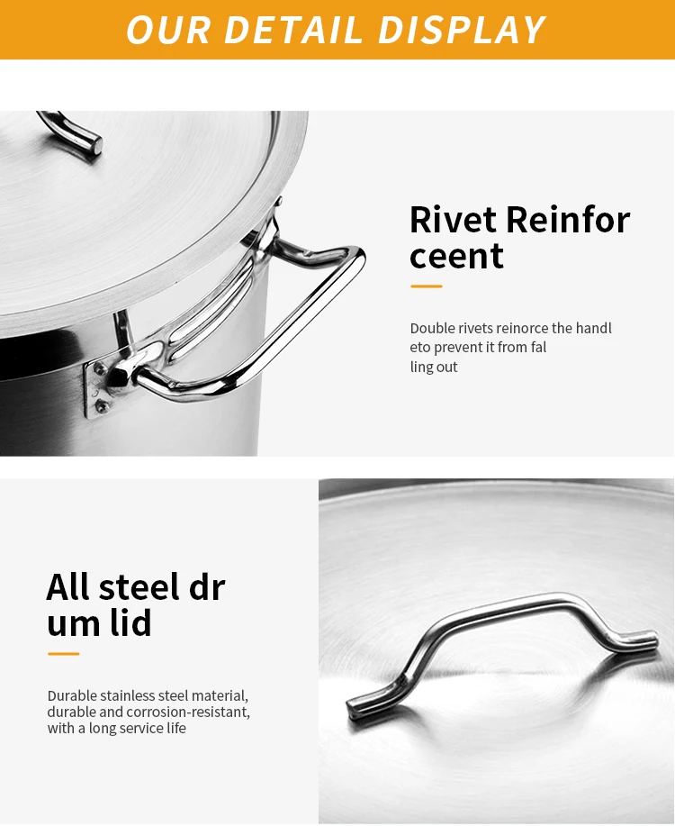 Customized Size Stainless Steel Cazo Large Cooking Pot And Stockpot ...