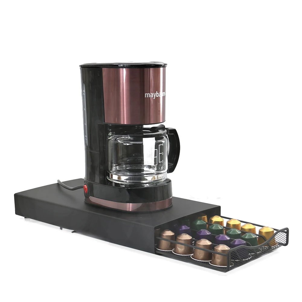 Home Countertop Coffee Station Organizer 360 Degree Rotatable Black ...