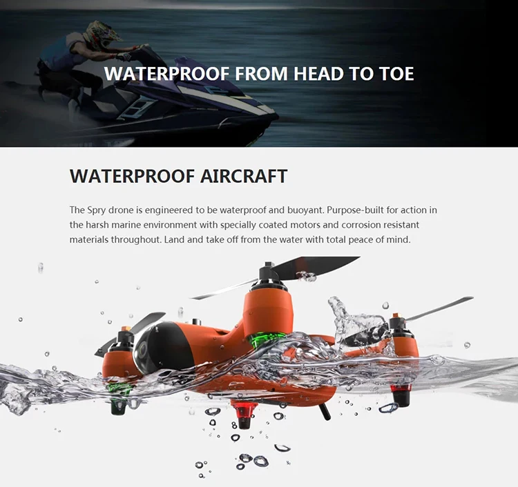 Swellpro Spry Waterproof Drone with 4K Camera & APP Control