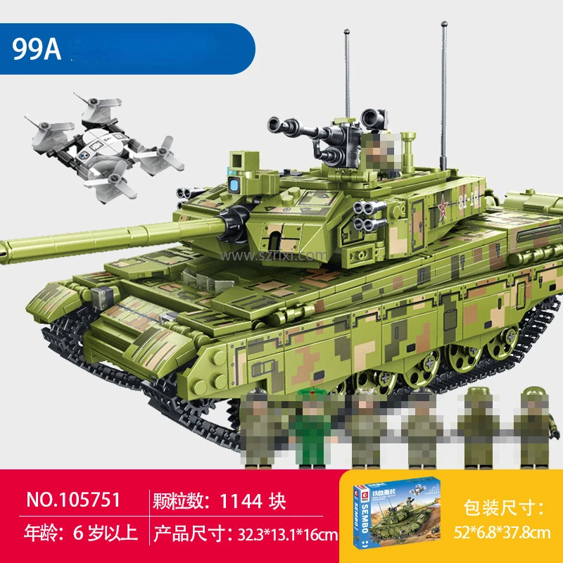 Sembo 105751 Army Main Battle Tank Challenger Leopard Soldiers Figures ...