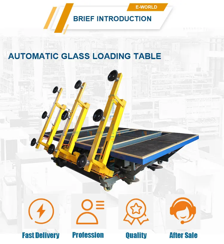Automatic Sheet Glass Loading Table Glass Breaking Machine Three Arms ...