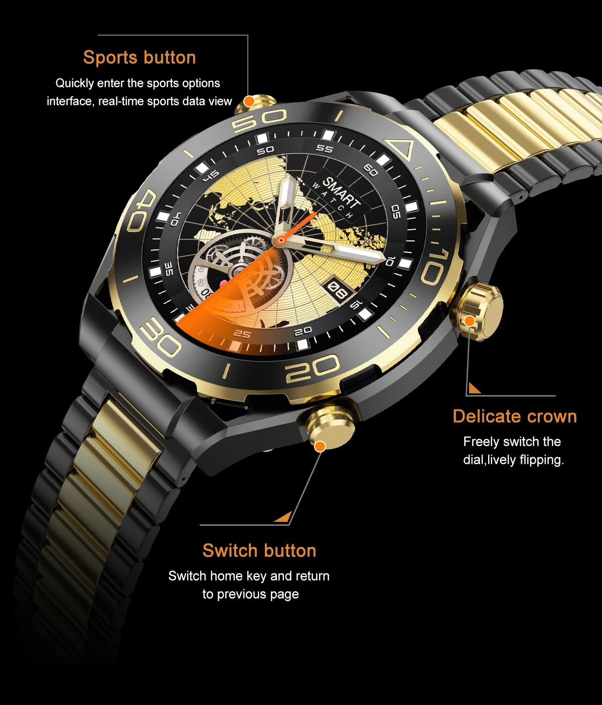 2024 Black Gold Z91 Smart Watch Series 9 Amoled Full Screen Inteligente ...