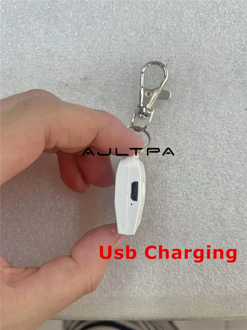 Black LED Keychain - Rechargeable & Customizable Design