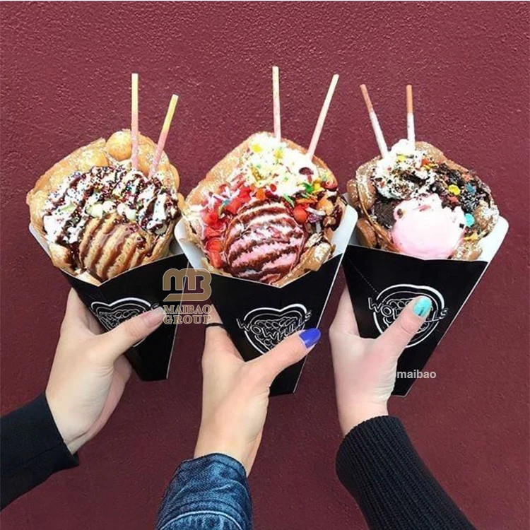 Custom Printed Bubble Waffle Ice Cream Packaging
