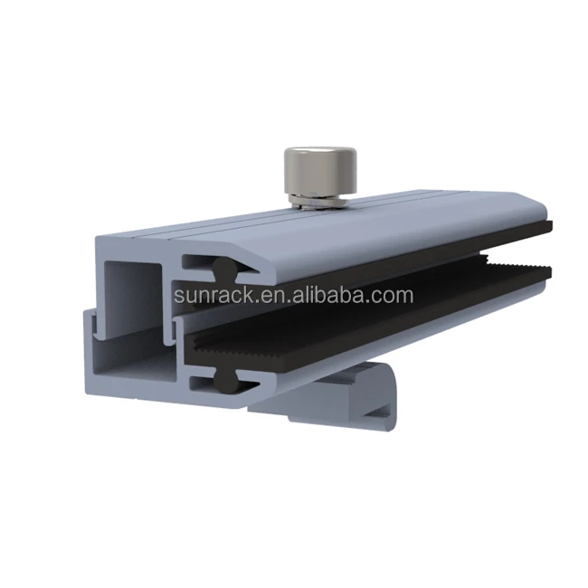 Aluminum Bifacial Solar Thin Film End Clamp Solar Panel Inter Clamps ...
