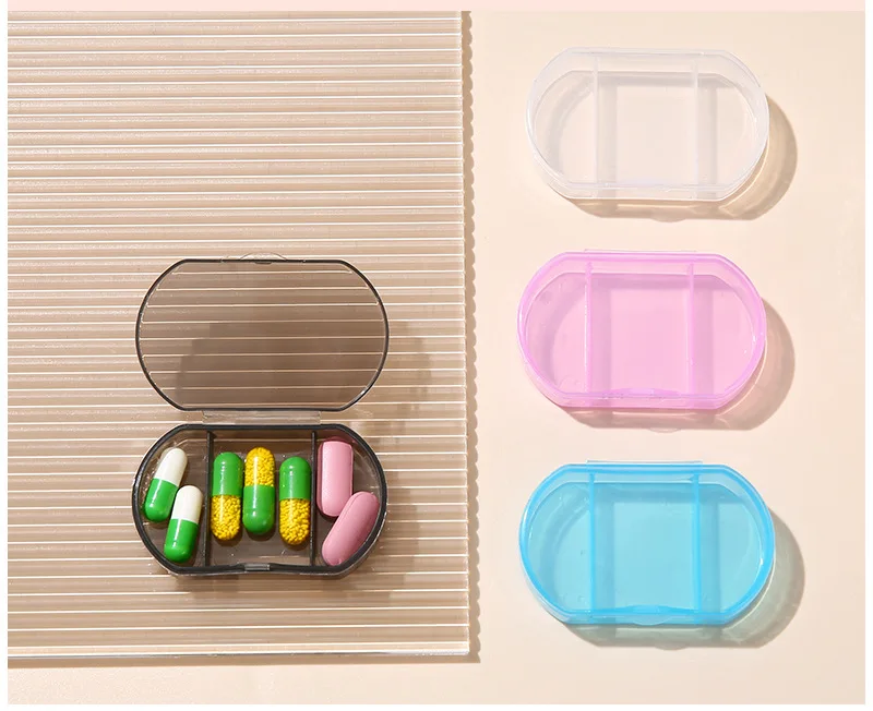 Mini Portable Pill Case - 3 Compartments for Easy Storage