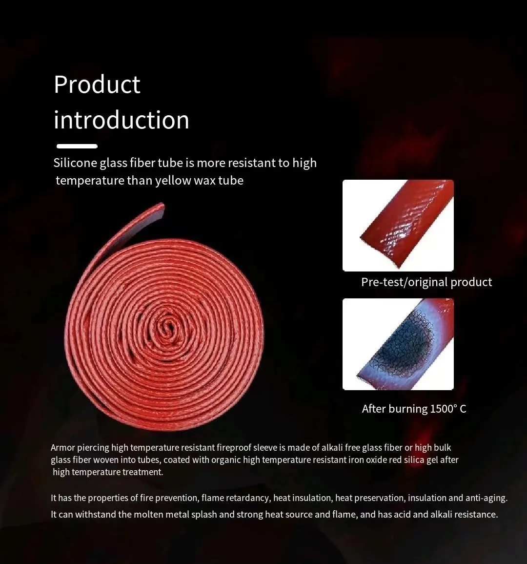Silicone Fire Protection Thermal Insulation - Buy Fire Sleeve silicone ...
