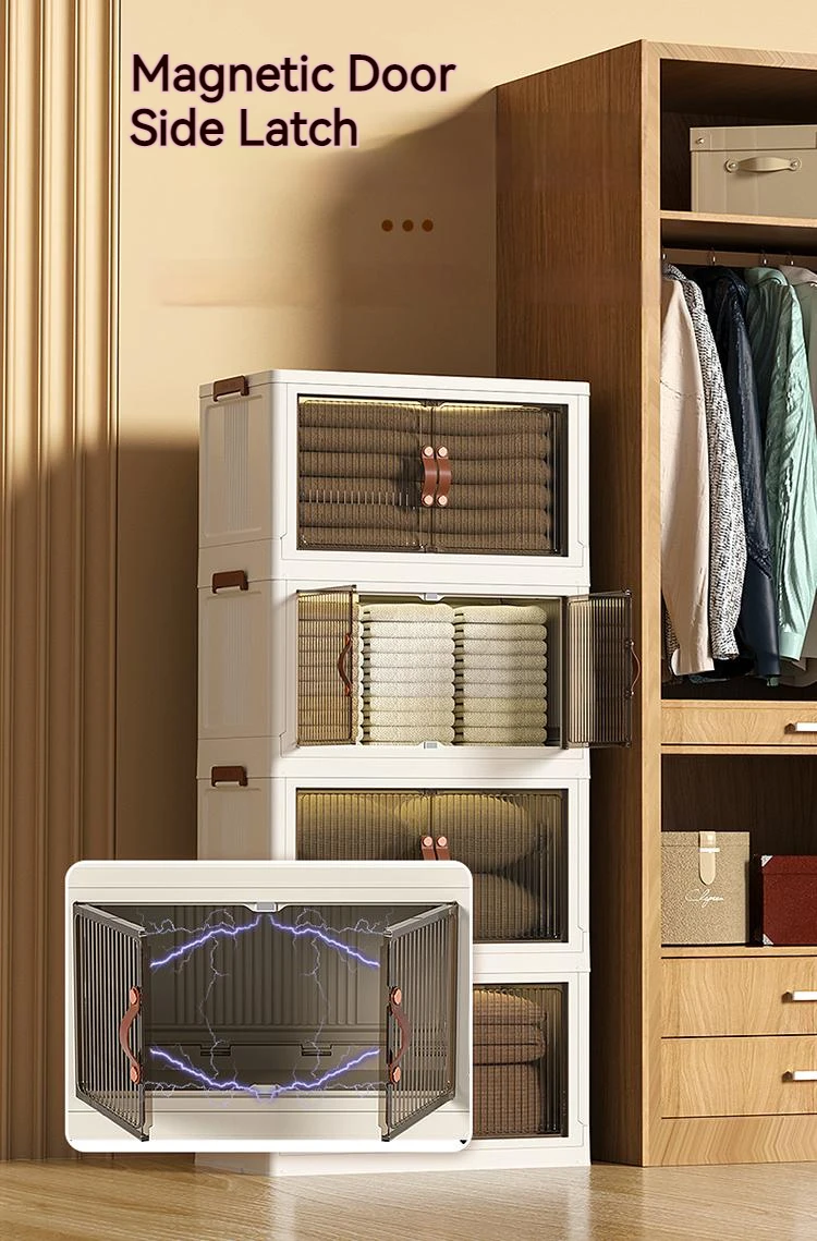 Sesame PP Plastic Storage Cabinet - Foldable & Stackable